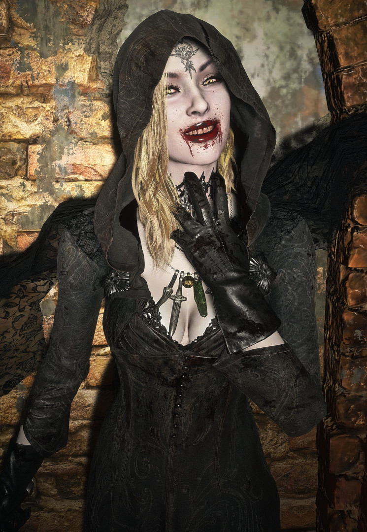 Bela Dimitrescu - Black Dress Hoody - Portraits