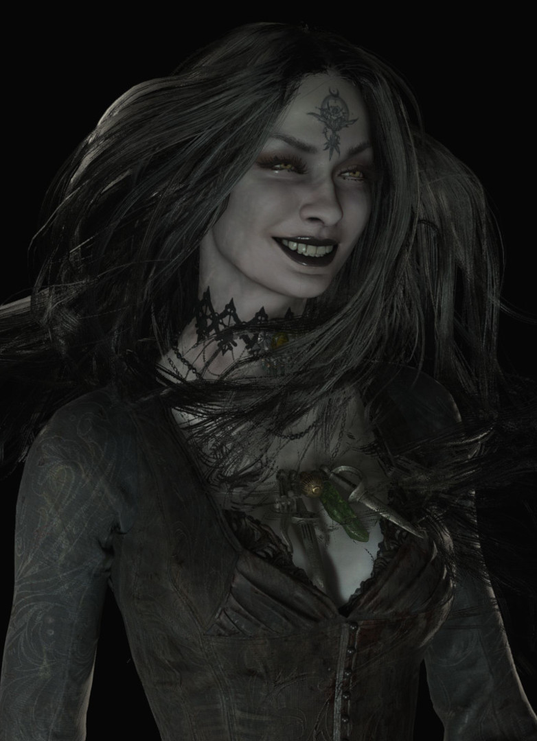 Cassandra Dimitrescu - Black Dress Brunette Long Hairs - Portraits