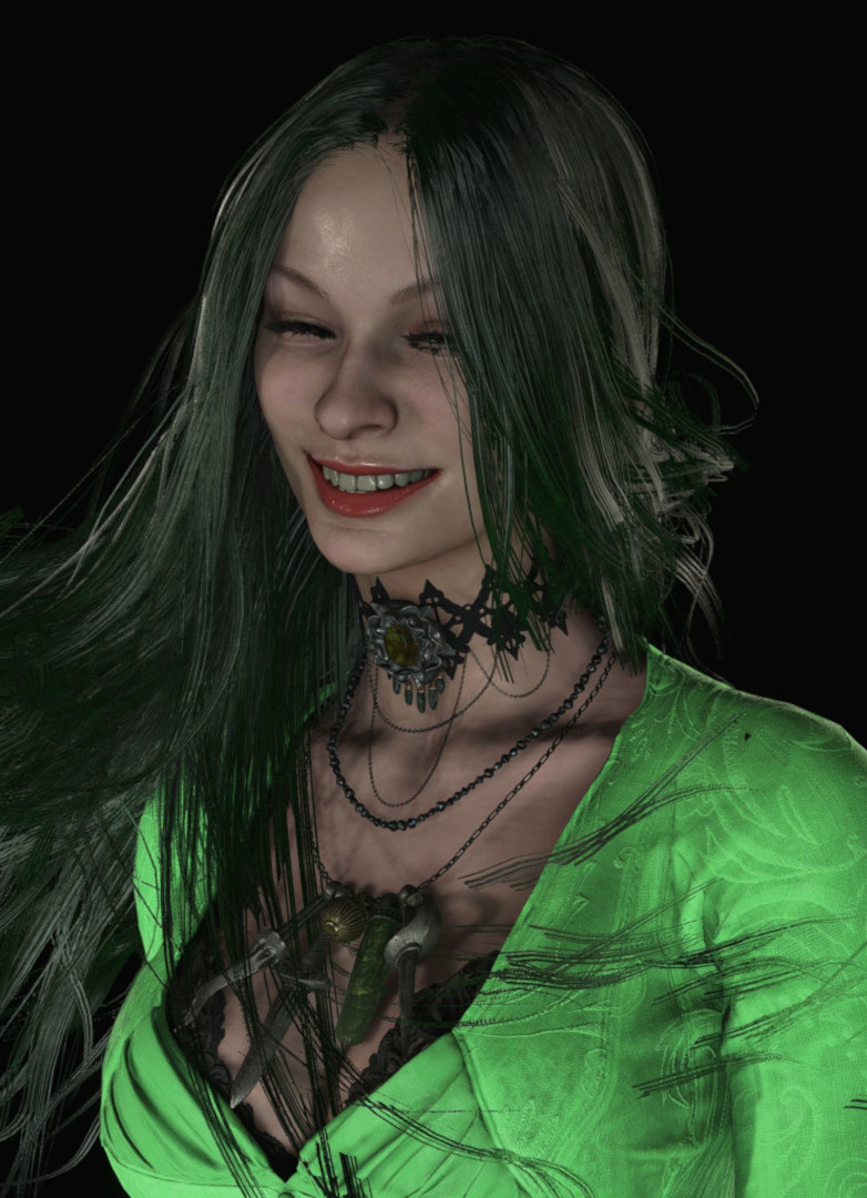 Cassandra Dimitrescu - Green Dress Long Hairs - Portraits