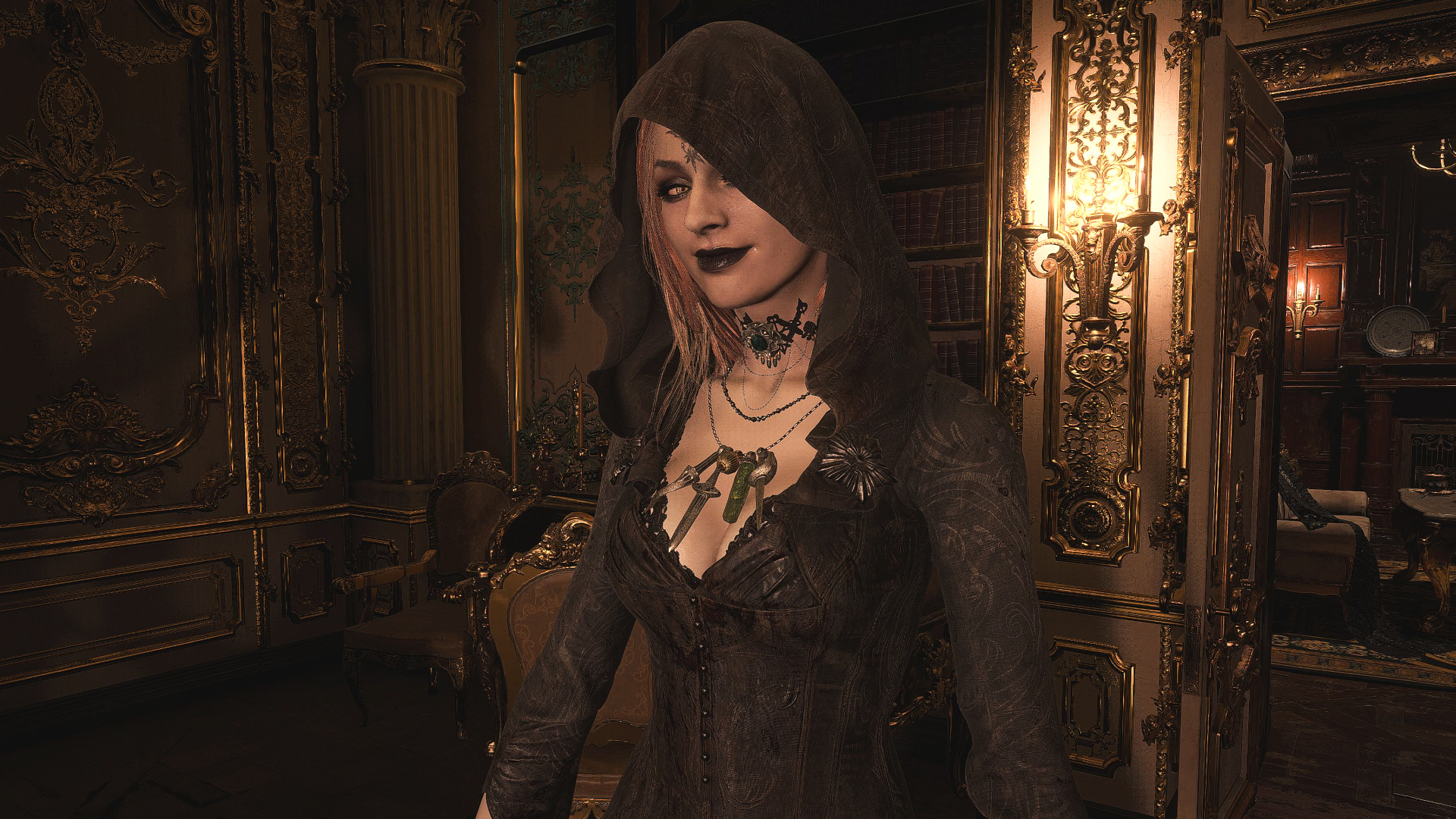 Daniela Dimitrescu - Black Dress Hoody - Landscapes