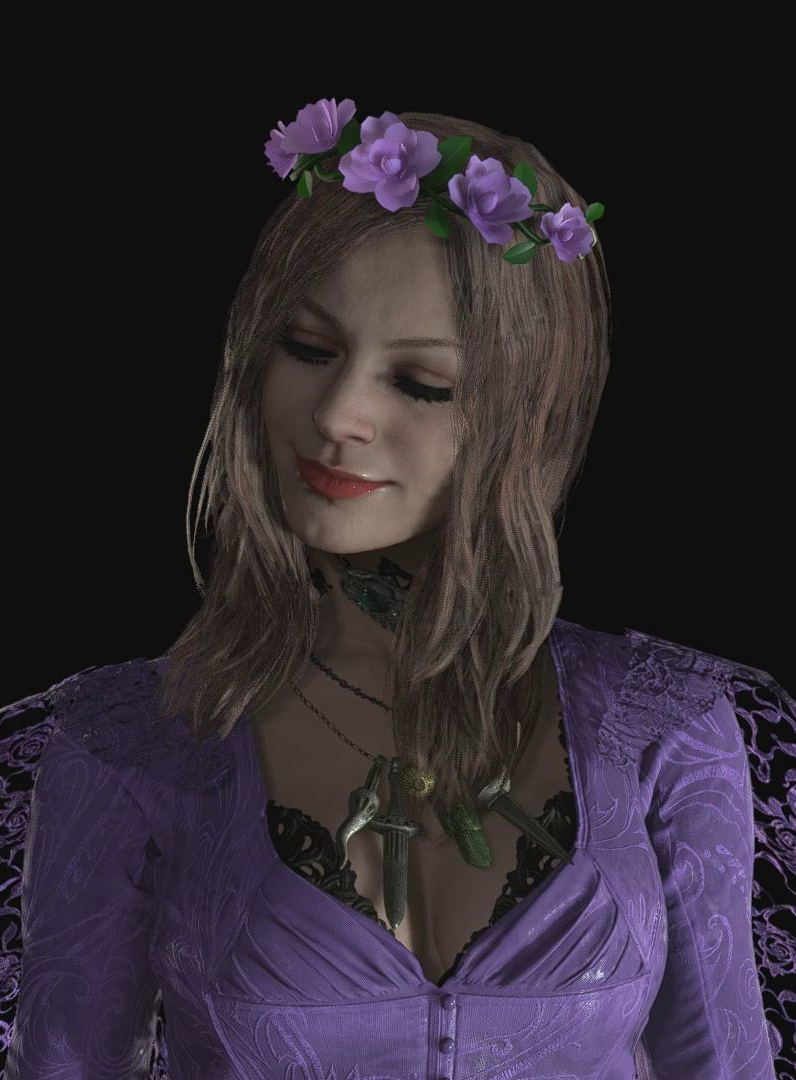 Daniela Dimitrescu - Purple Dress Crown - Model Viewer