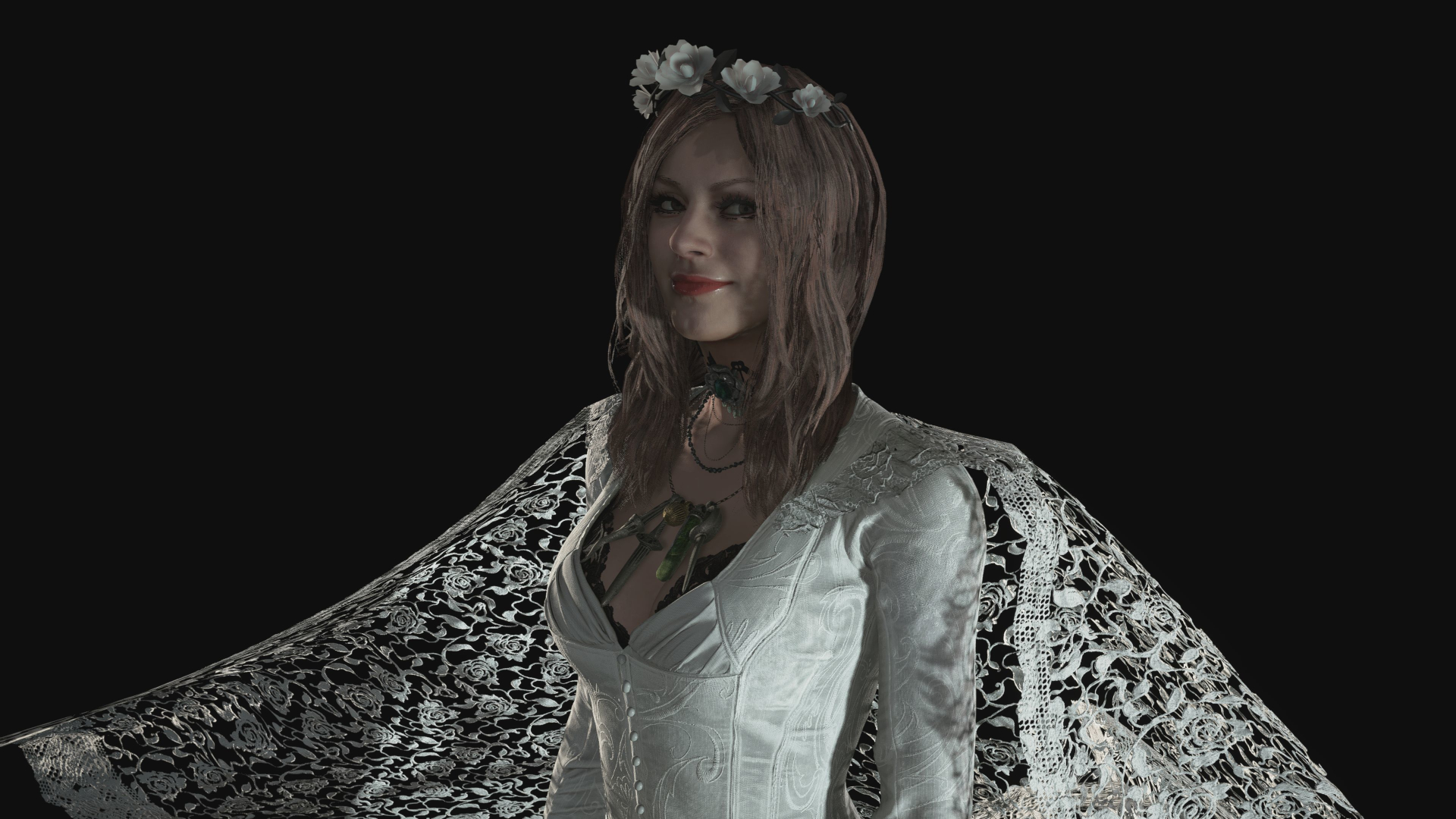 Daniela Dimitrescu - White Dress Crown - Landscapes